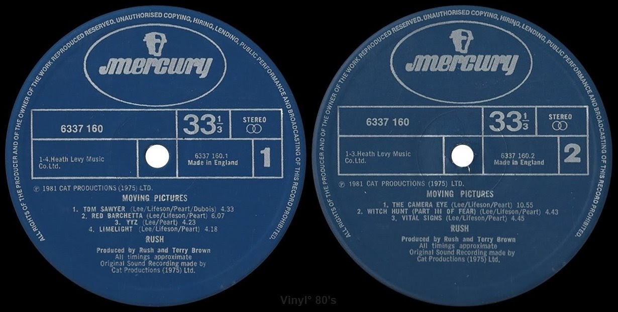 1981 Moving Pictures - Rush - Rockronología