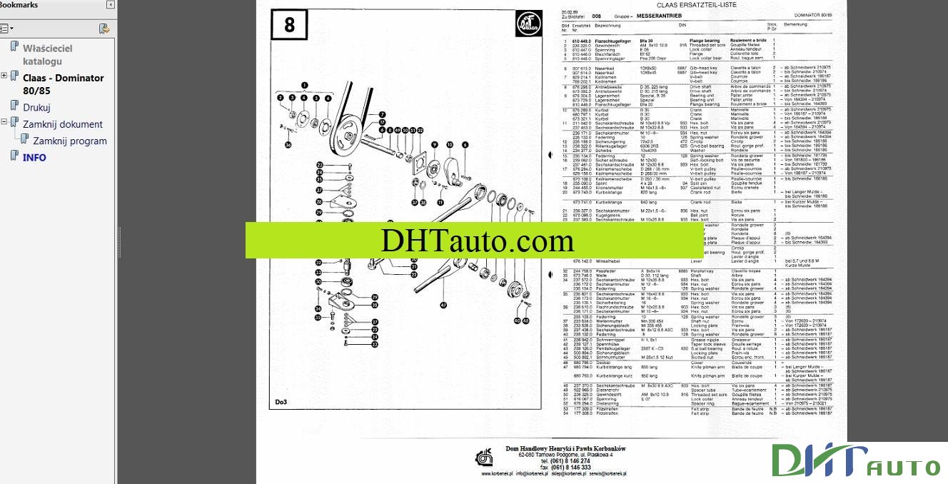 CLAAS PARTS MANUAL FULL - Automotive Library