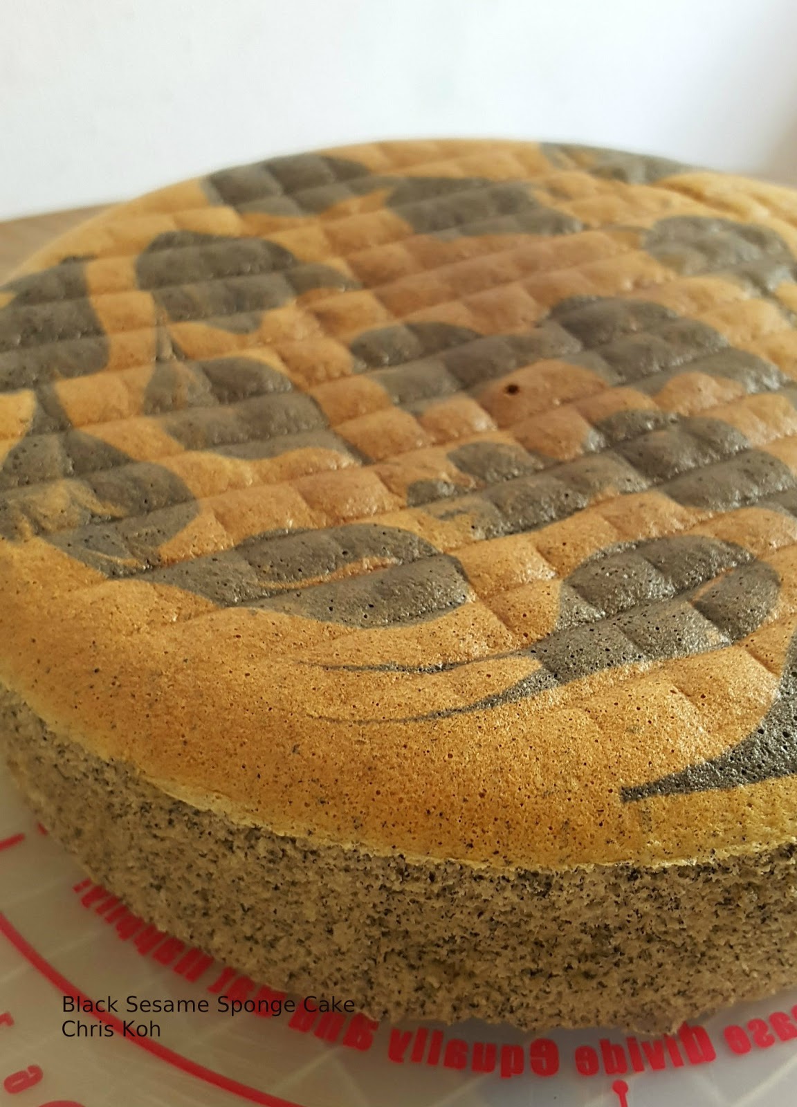 Black Sesame Sponge Cake