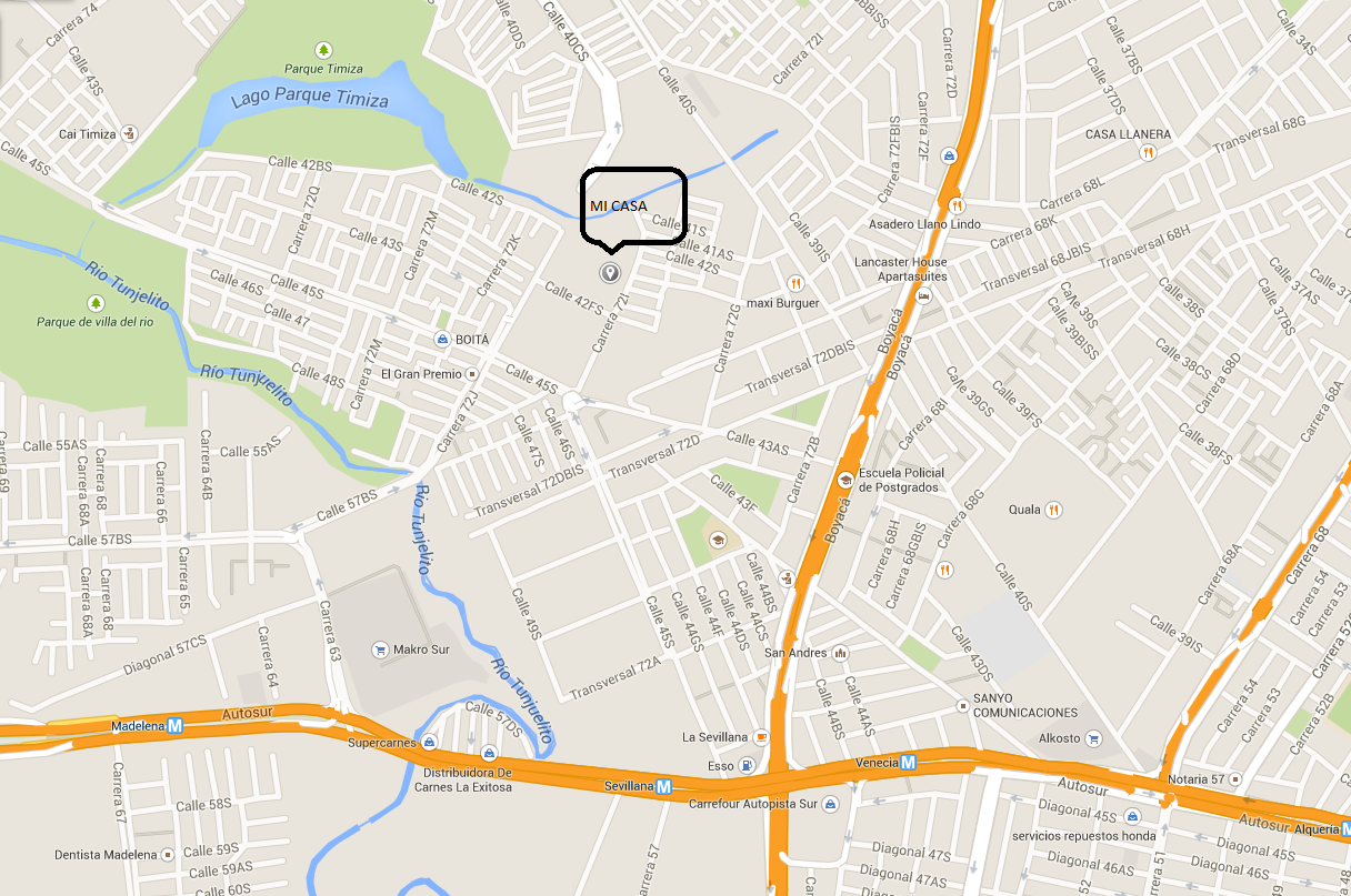 English Harrison Blog: Map of my neighborhood