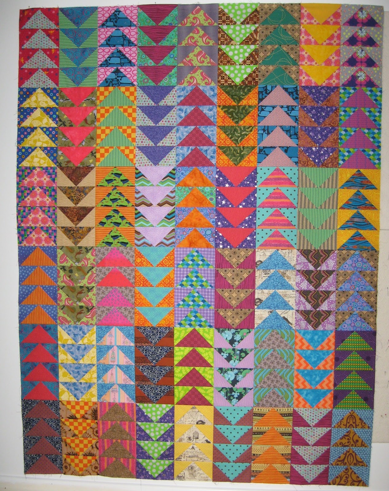 vicki loves to sew: Scrappy flying geese quilt