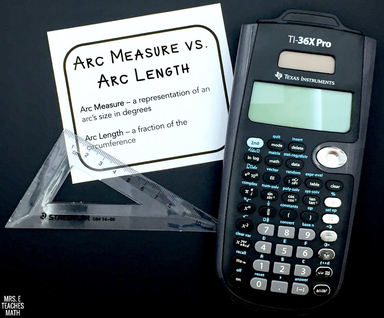 Arc Length vs. Arc Measure | Mrs. E Teaches Math