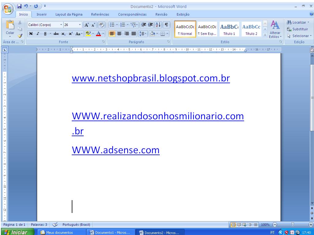 TENDMAIS: COMO TRANSFORMAR PÁGINA DO WORD 2007 EM IMAGEM?