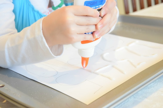 Salt Painted Numbers | What Can We Do With Paper And Glue