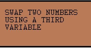 C Program to Swap Two Numbers ~ Programming In C
