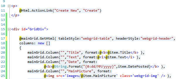 The Aspnet Mvc Club Step By Step How To Create A Nested Webgrid In Mvc 4 In 10 Minutes