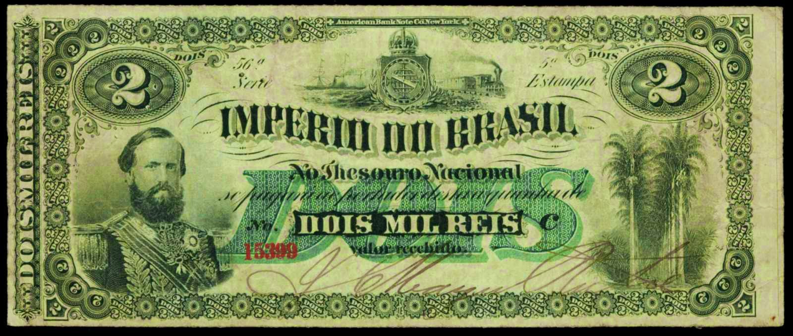 Brazil 2 Mil Reis banknote 1870 Imperio Do Brasil|World Banknotes ...