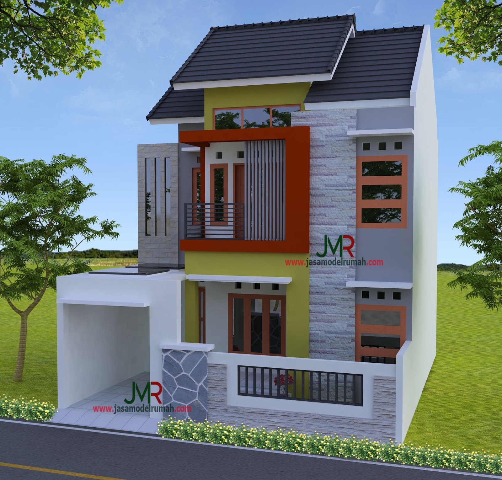 Rumah 2 lantai minimalis di tulungagung - www.jasamodelrumah.com