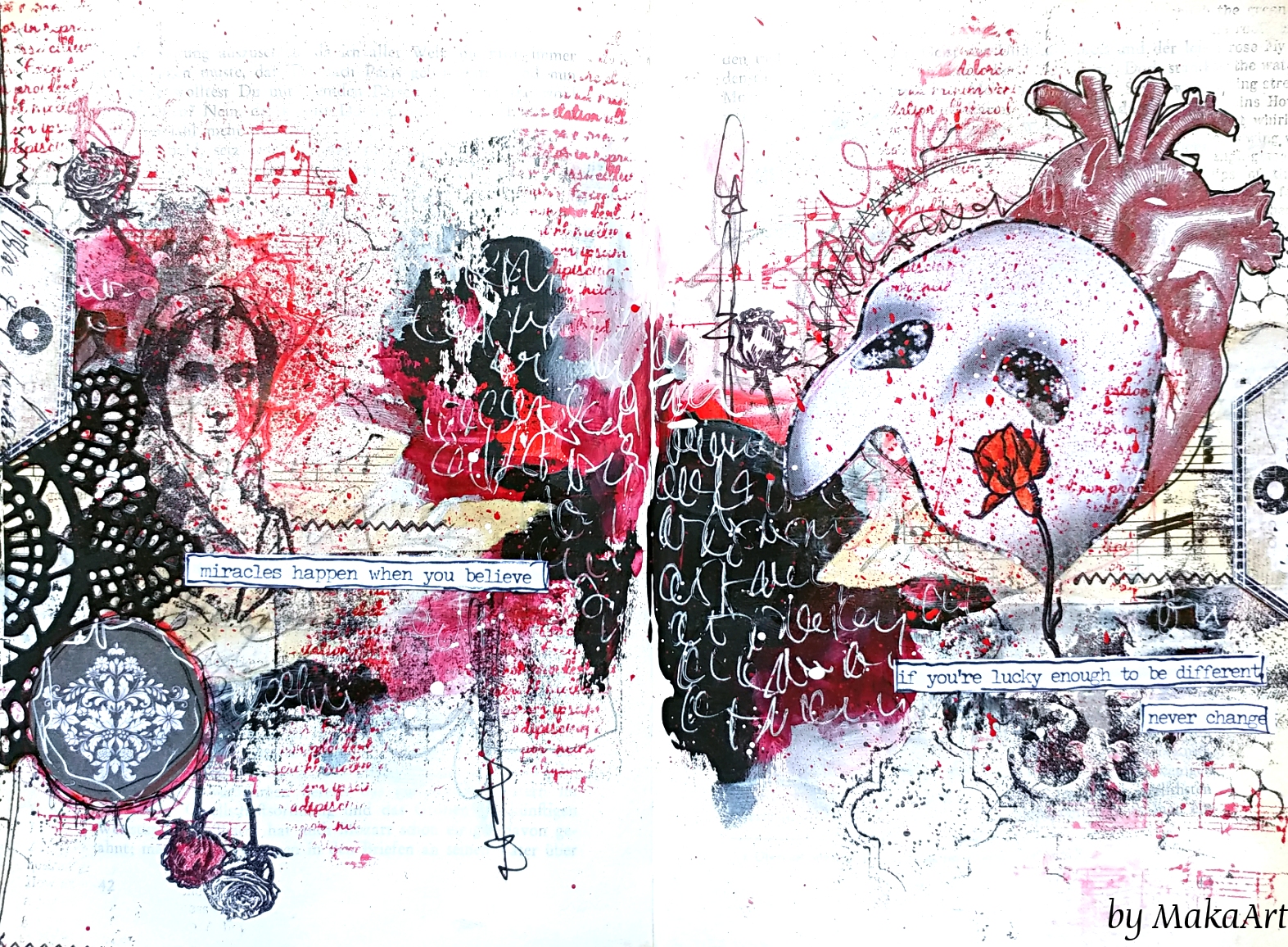My journey through the mixed media world...: Art Journal Page "The ...