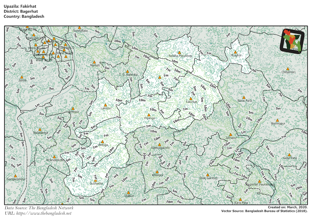 Mouza & Land Use Maps of Fakirhat Upazila, Bagerhat, Bangladesh ...