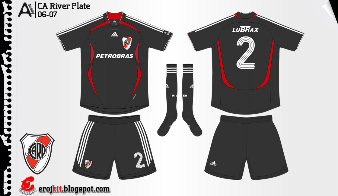 Kit Design, by eroj: 2006-08 River Plate (Home, Away e Third)