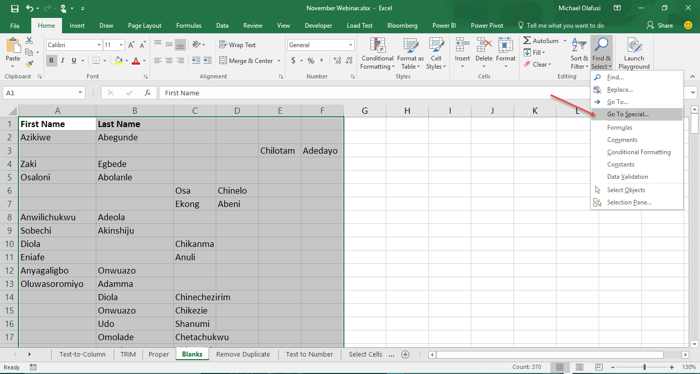 Data Cleaning Tools In Microsoft Excel – UrBizEdge Limited