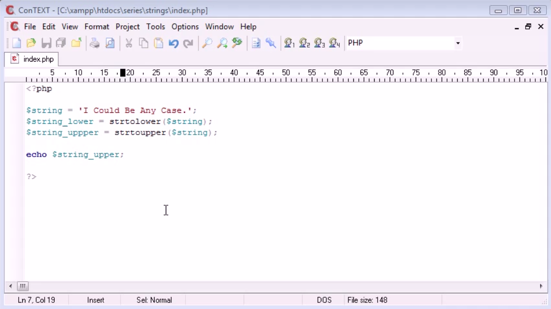 ExtraTutorials: String Function Upper and Lower Case Conversion in php