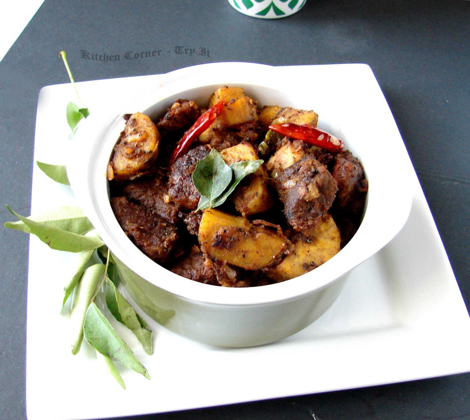 Ethakka Beef Ularthiyathu/ Beef and Plantain Ularthu