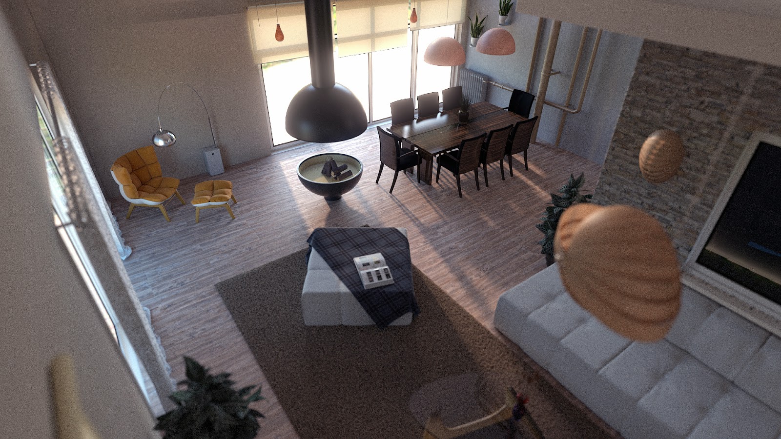 Artwork On Screen: Conceptual Living Room - Model: Blender / Render ...