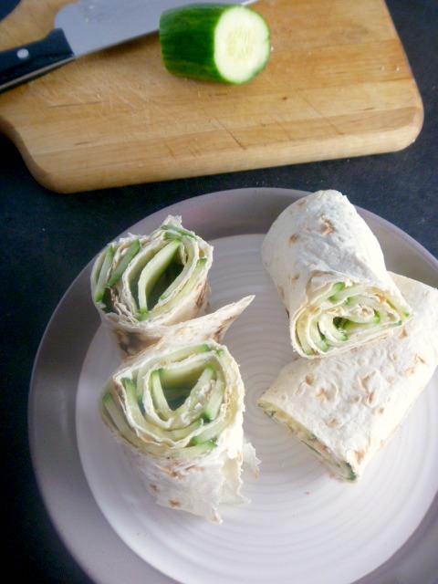 Slice of Southern: Cucumber and Cream Cheese Lavash Wraps