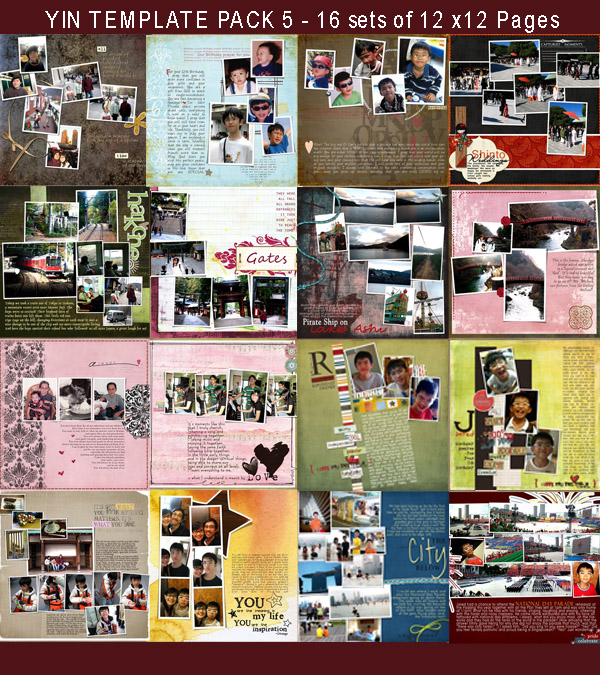 Yin Designs: Previous Freebie Templates RePacked