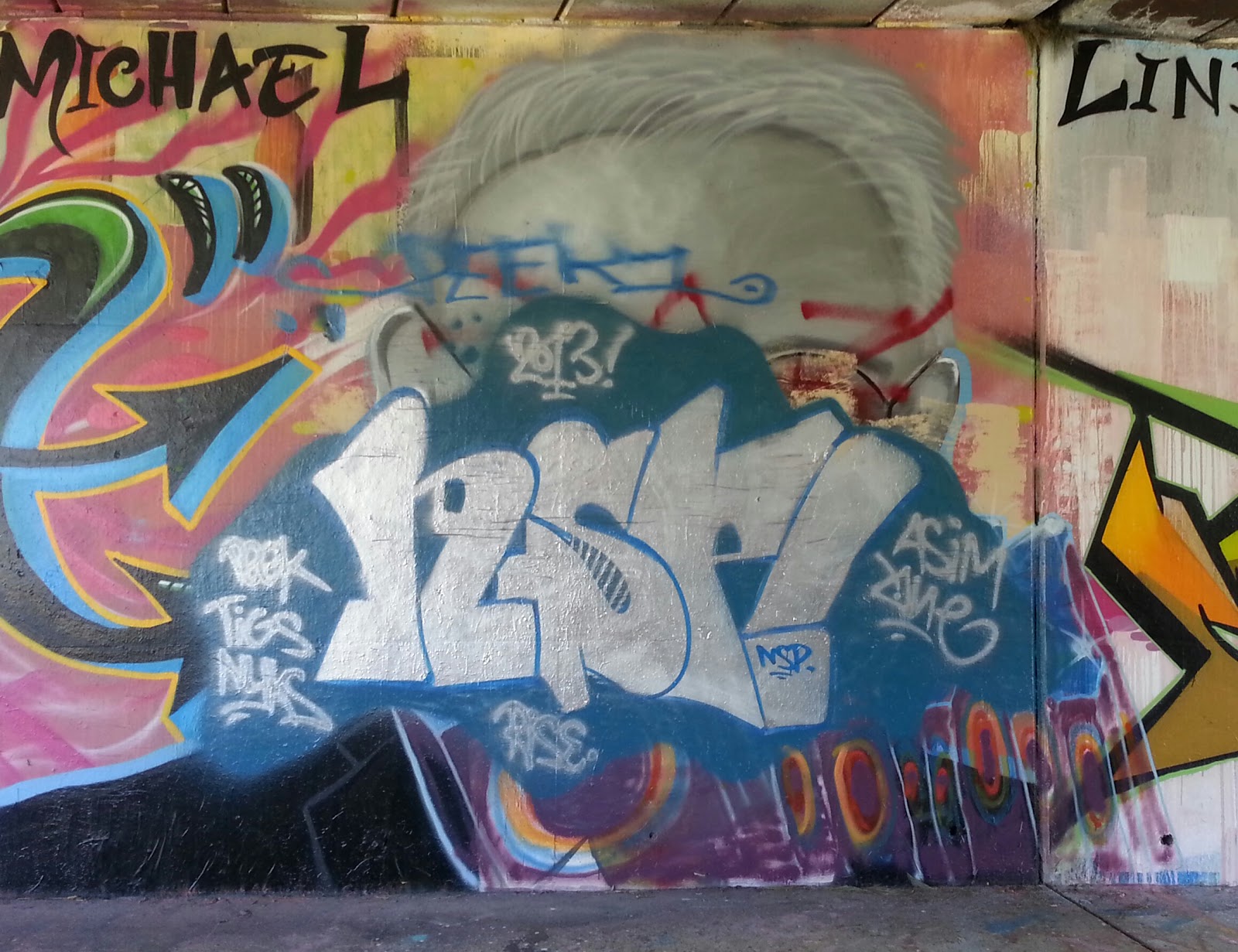 Canberra Graffiti: NSP (over Michael Linfield)
