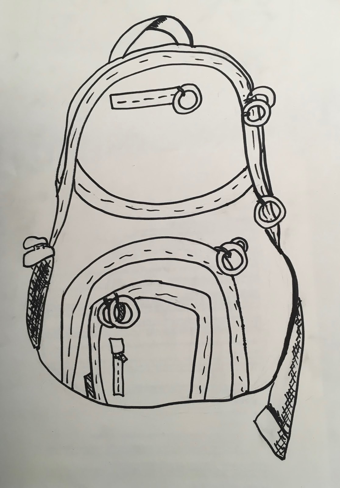 Monument Valley Regional Middle School Art Class: Backpack Contour Line ...