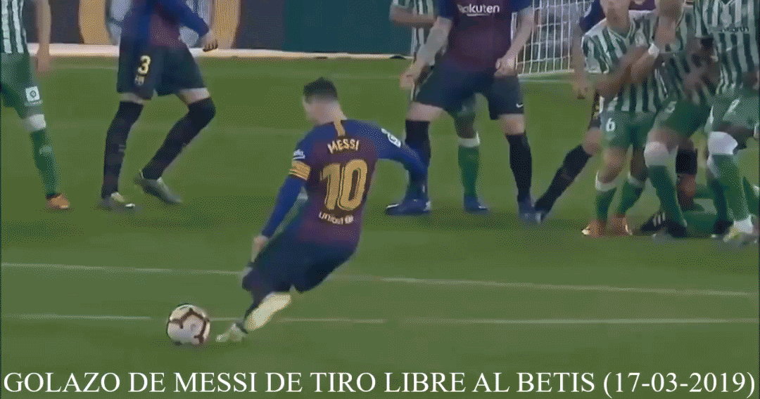 GIF DE DEPORTES: GIF MESSI GOL DE TIRO LIBRE AL BETIS 17 03 2019