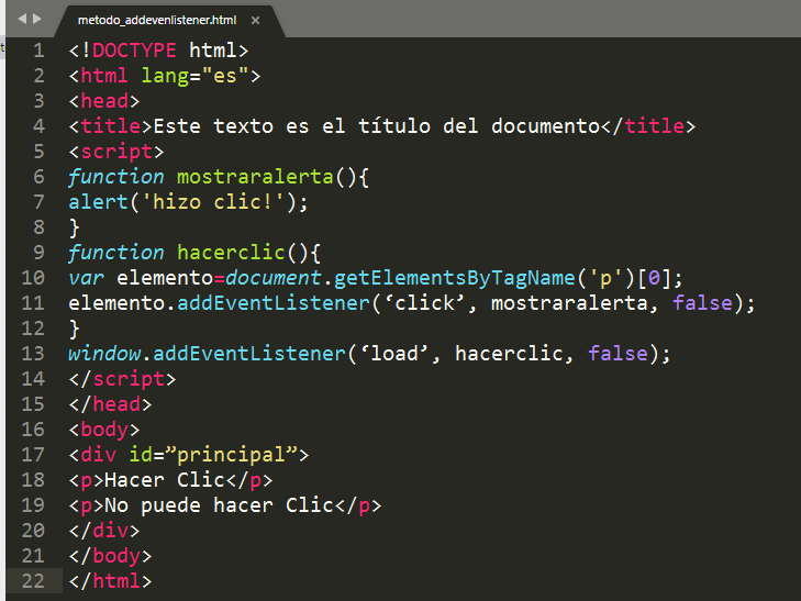 MANEJADORES DE EVENTOS - MaDesWeb
