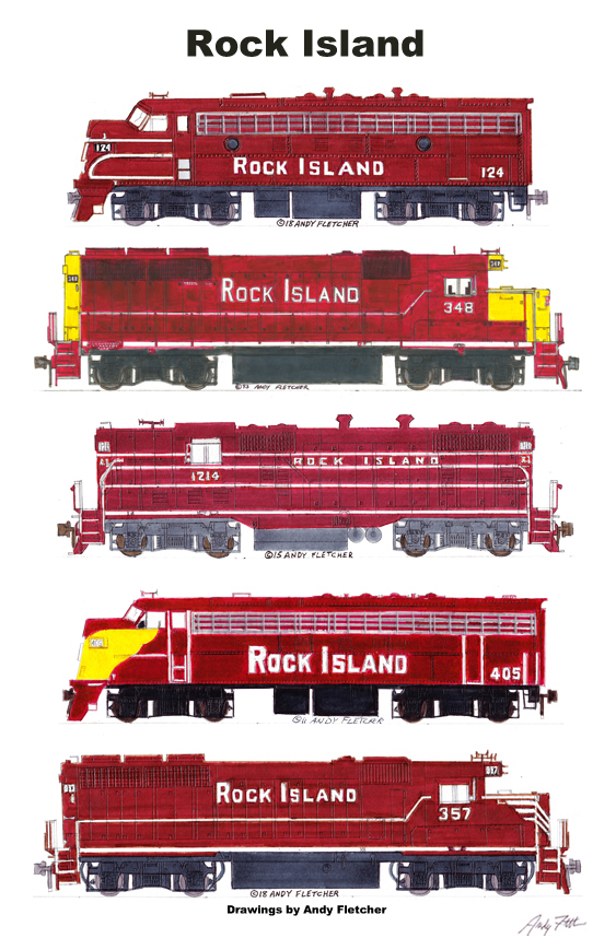 Andy Fletcher Blog-: Rock Island Locomotives at Blue Island, Illinois