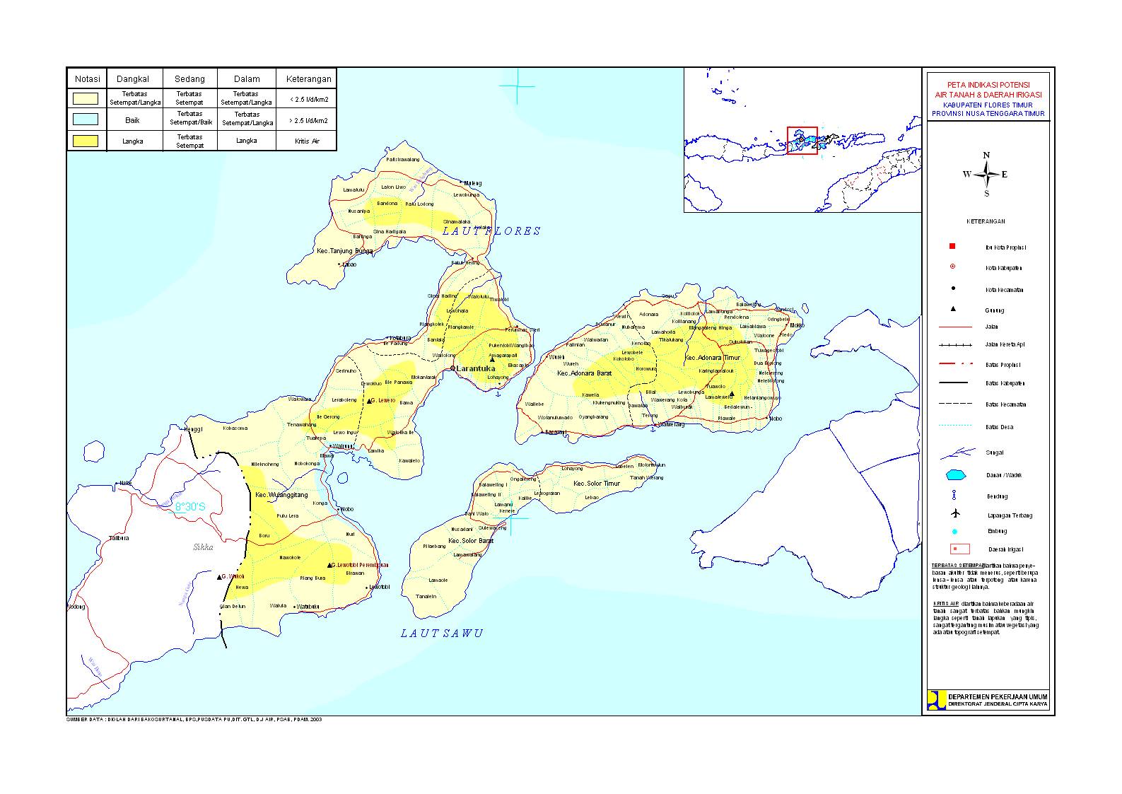 Peta Kabupaten Flores Timur