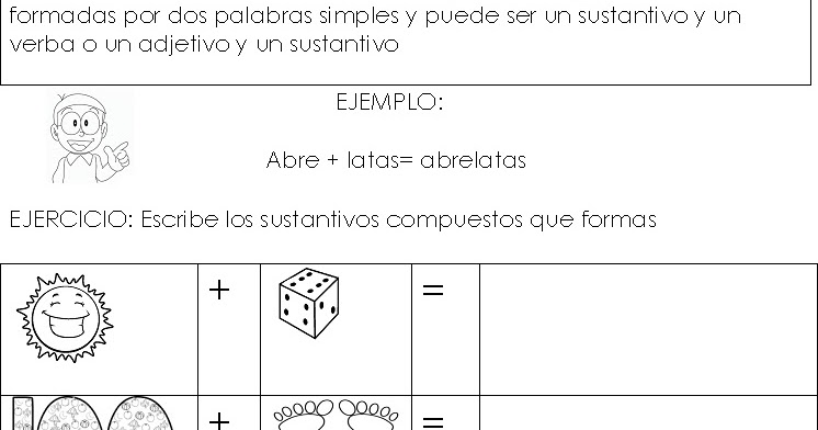 SUSTANTIVOS COMPUESTOS - todo para tu clase