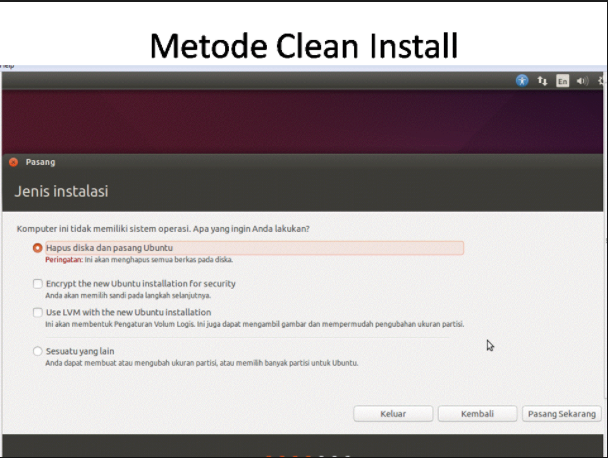 Instalasi Sistem Operasi Metode Clean Install