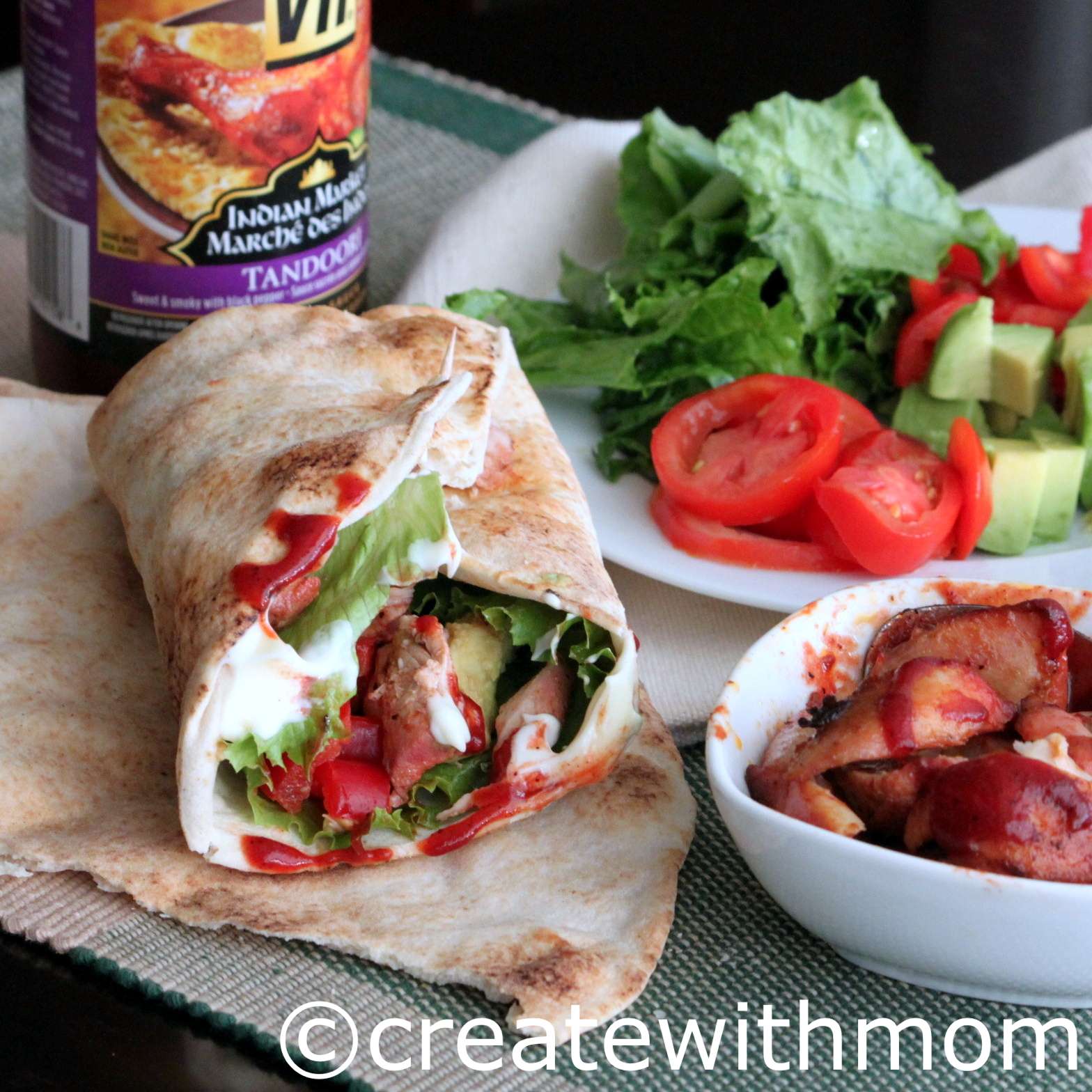 Create With Mom: Tandoori chicken wraps