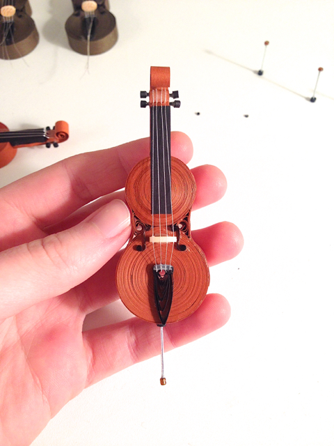 Make a Miniature Quilled Violin or Cello