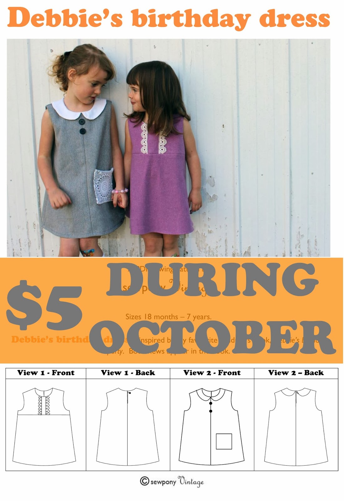 $5 PATTERN SALE DURING OCTOBER(starts today)...and a little Debbie ...