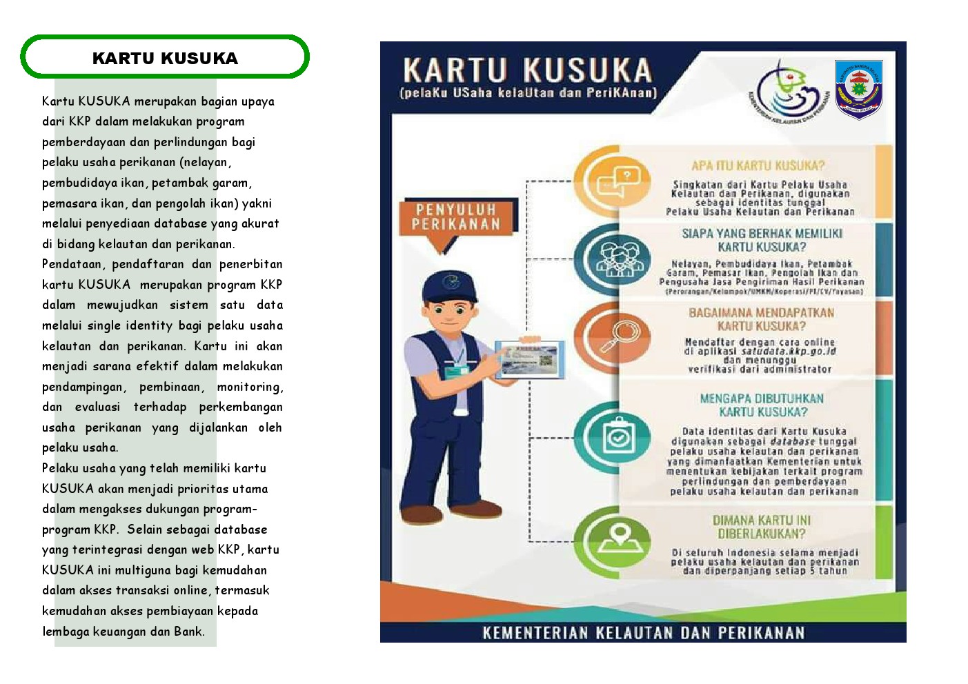 Penyuluh Perikanan Kabupaten Bangka Selatan: Materi Penyuluhan Tercetak (Folder) : Kartu KUSUKA