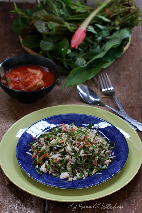 My Small Kitchen: Nasi Ulam Sayur Keladi