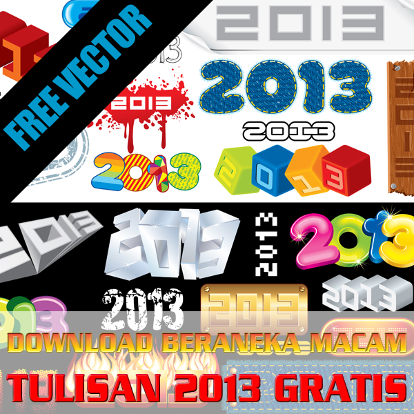 25 Vector Tulisan 2013 Download Gratis; bisa dibuka di CorelDRAW ...