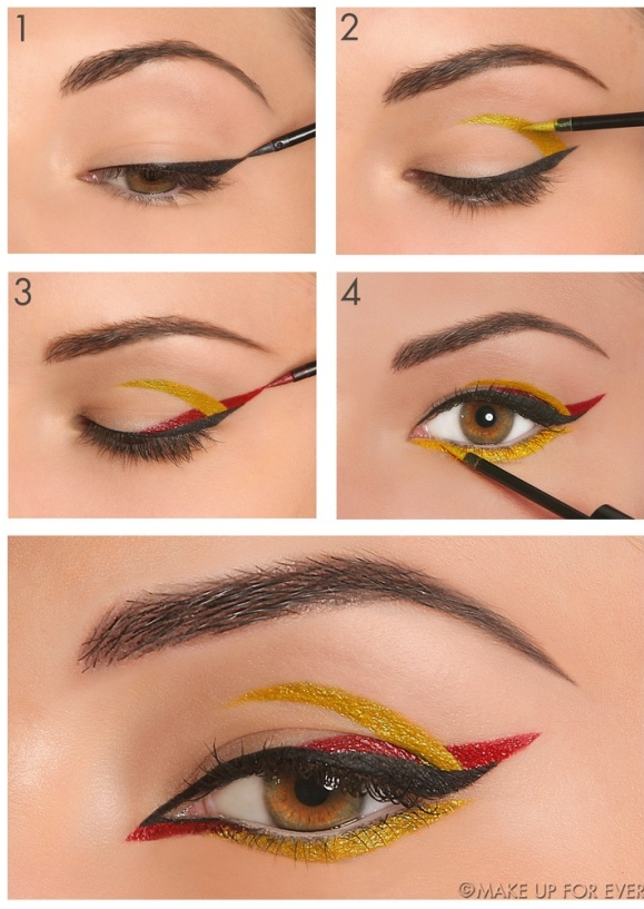 How to Apply Artistic Eyeliner Design Art Tutorial | USA Fashion Trends