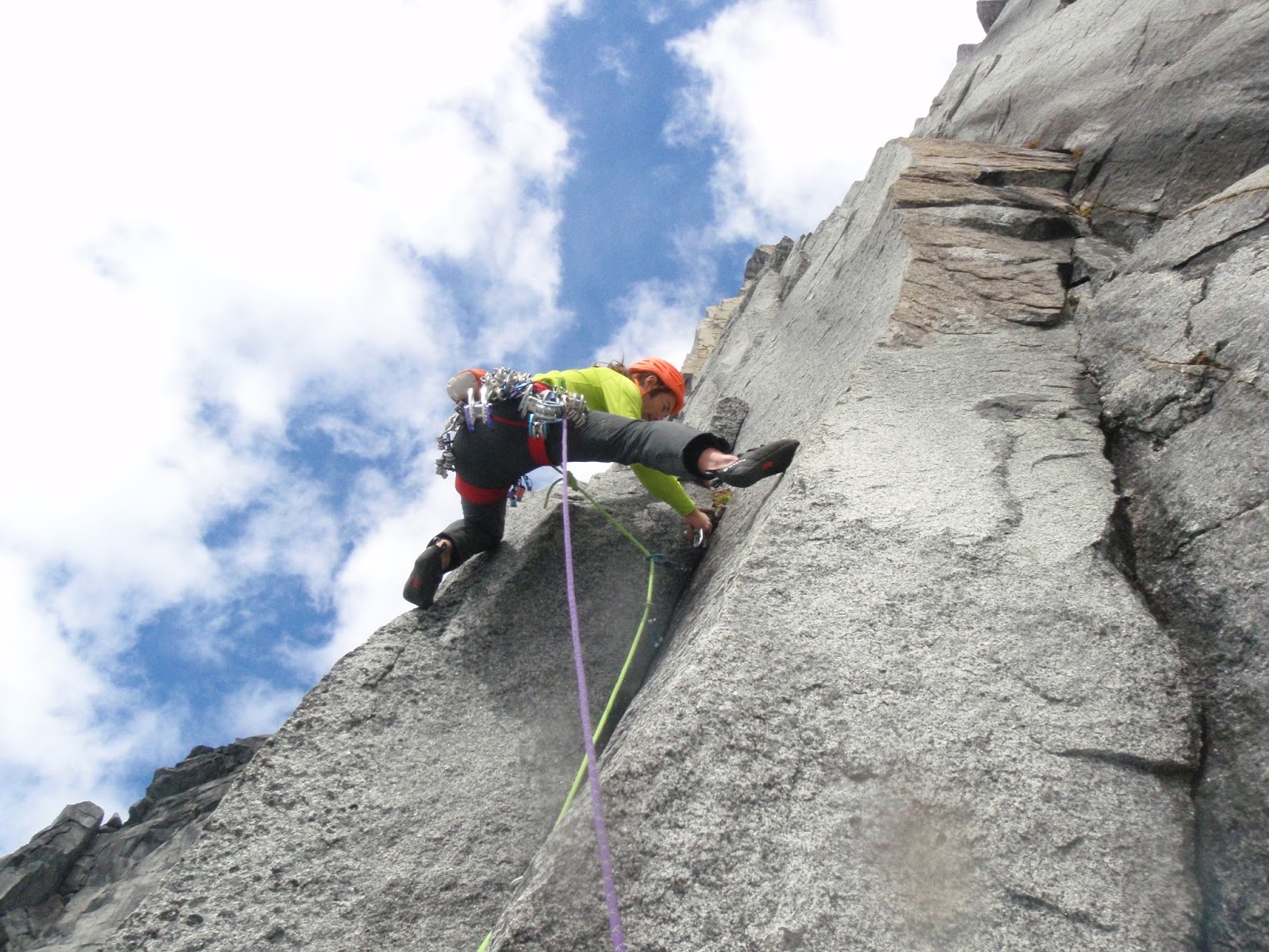 Natural Line: First Ascent of Balancing Act 1400' 5.11c, South Face of ...