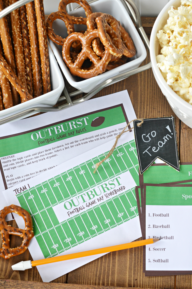 The Life of Jennifer Dawn: Printable OUTBURST Game for Football Fans