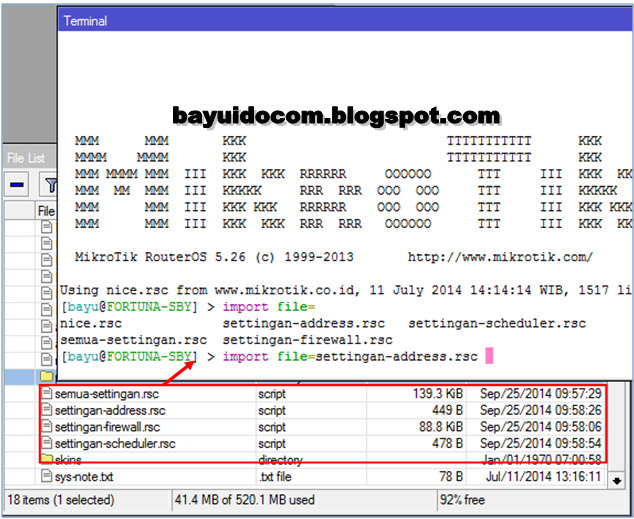 Selesai sudah tutorial dasar tentang Cara Export & Import Settingan ...
