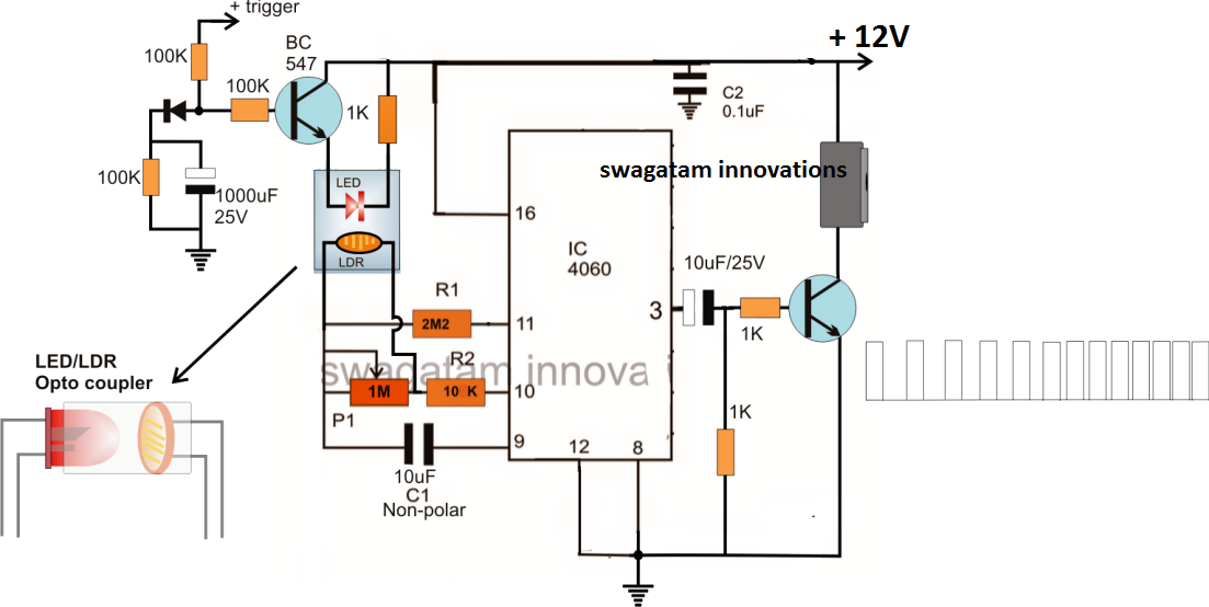 Buzzer Circuit with Incrementing Beep Rate