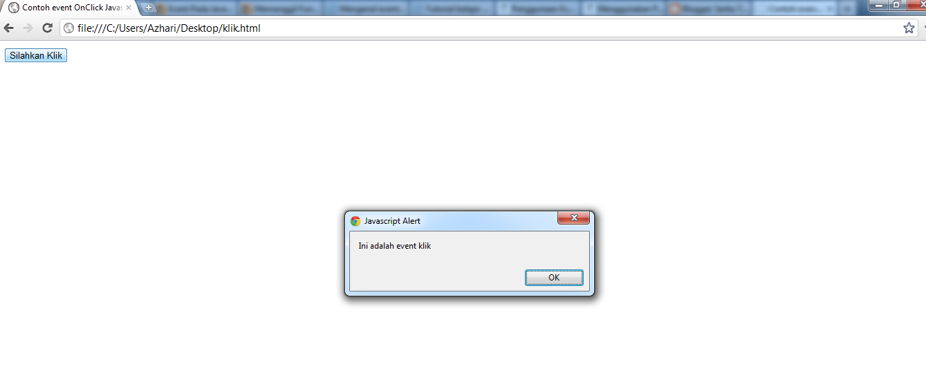 Serba Tulisan Mengenal Beberapa Event Pada Javascript Onclick Onload Onmouseover Dan
