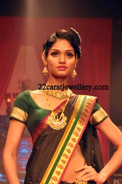 Deepa Chari Displaying Traditional Jewellery (Gold Jada) at IIJW 2011 ...