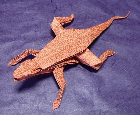origami Lizard Lang 3D ~ origami instructions art and craft ideas