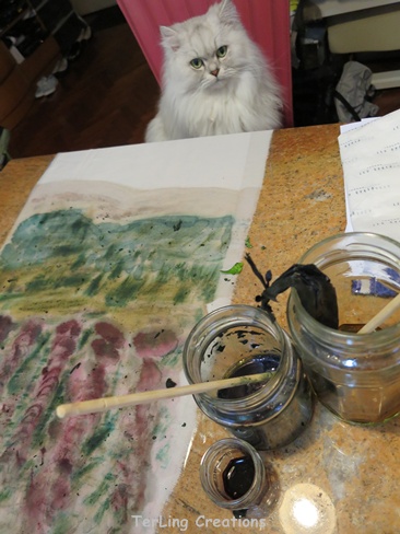 Terrie ~.~ smiling.....: Natural color extraction experiment 天然色素試驗畫作