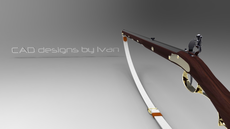 CAD designs by Ivan: Flintlock long rifle 3D model (free CAD download file)