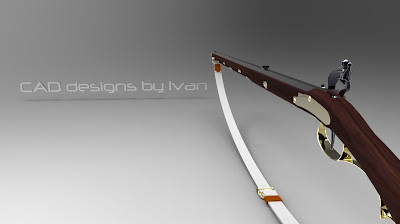 CAD designs by Ivan: Flintlock long rifle 3D model (free CAD download file)
