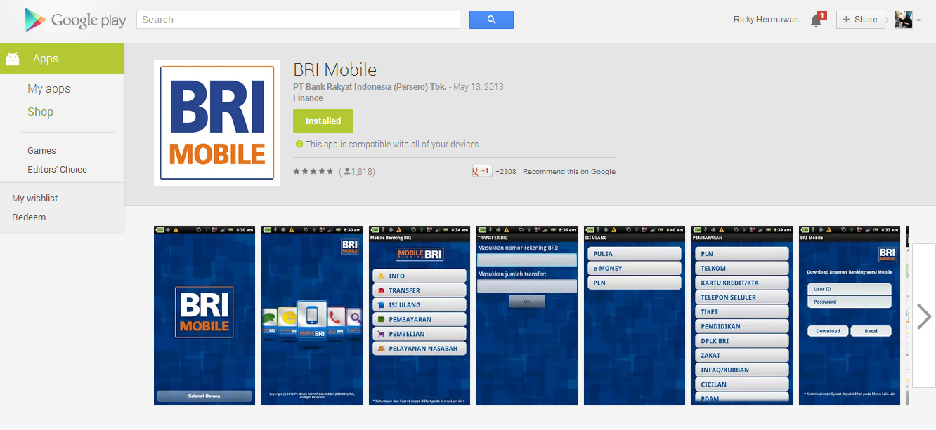 Mudahnya Cek Saldo Menggunakan BRI Mobile Android... ^_^ - Ricky ...