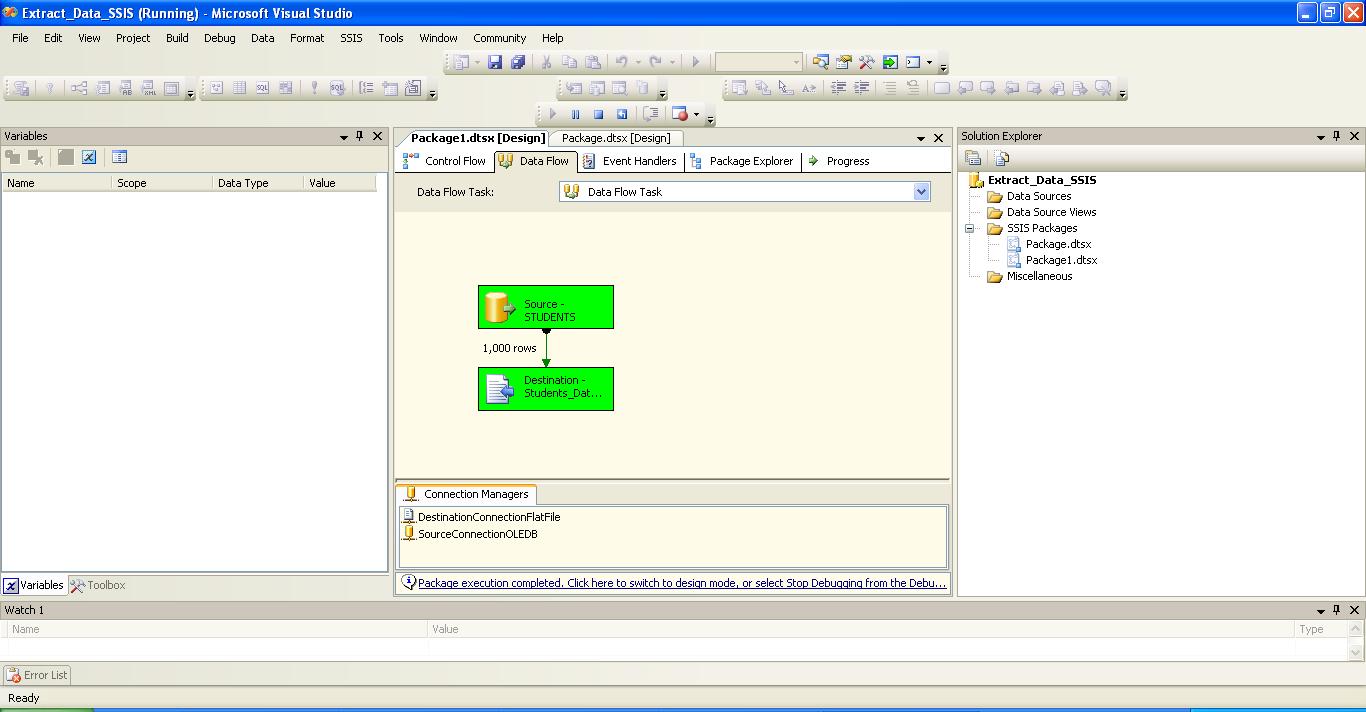 SSIS Tutorial for the Beginners