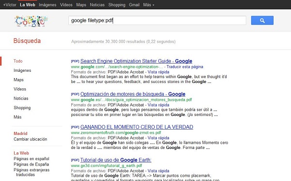 Trucos para tus búsquedas en google: Cómo buscar en Google por tipos de ...