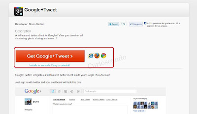Google+Tweet. Tu cuenta de Twitter en Google+ ~ Curioseando